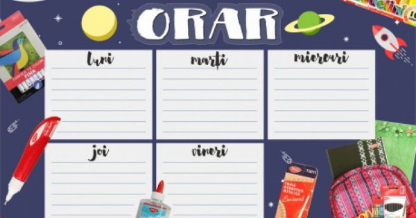 Orar Scolar Daco, Multicolor. Descopera Oferta Silio!