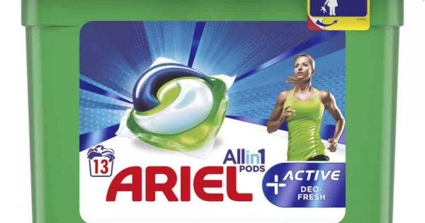 Detergent de Rufe Capsule Ariel All in One PODS Plus Active, 13 Spalari