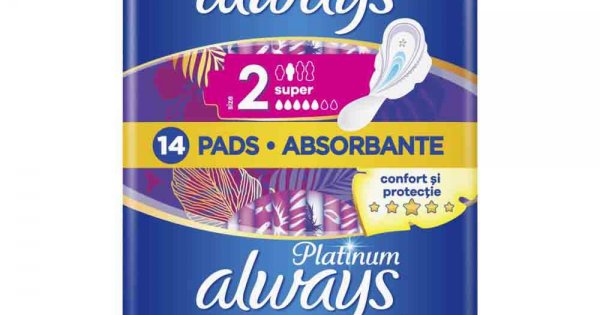 Absorbante Always Platinum Super, Cantitate 14 Buc/Pachet