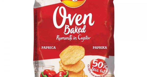 Chipsuri Lay's Baked din Cartofi cu Paprika Rumeniti in Cuptor, 125 g