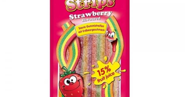 Batoane Gumate Woogie cu Aroma de Capsuni si Zahar Acrisor, 80 g ...