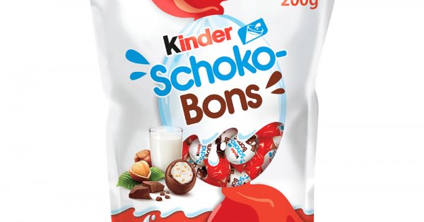 Bomboane de Ciocolata Kinder Schokobons cu Lapte si Bucati de Alune ...