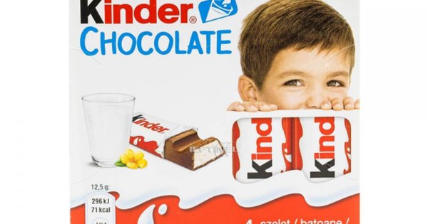 Batoane de Ciocolata Kinder Chocolate, 4 Batoanea/Pachet, 50 g ...