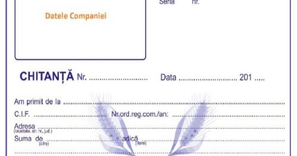 Ai Nevoie de Chitante Personalizate? Comanda Acum!