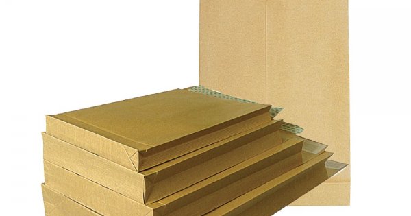 Plic cu burduf, B5, 175 x 250 x 20 mm, kraft, banda silicon, 90 g/mp ...