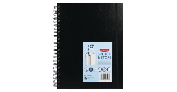 Caiet pentru schite si desen DERWENT Professional, A4, cu spira, 56 ...
